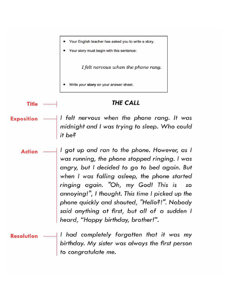 b1 Preliminary Pet Writing Story Sample 1 Dönüştürüldü | PDF