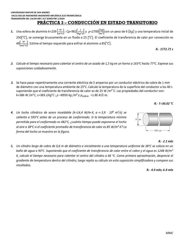 PRACTICA 3 MEC 317 1.2024 | PDF | Transferencia de calor | Calor