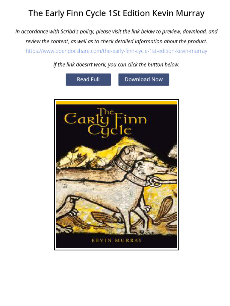The Early Finn Cycle 1st Edition Kevin Murray | PDF | Early Irish ...
