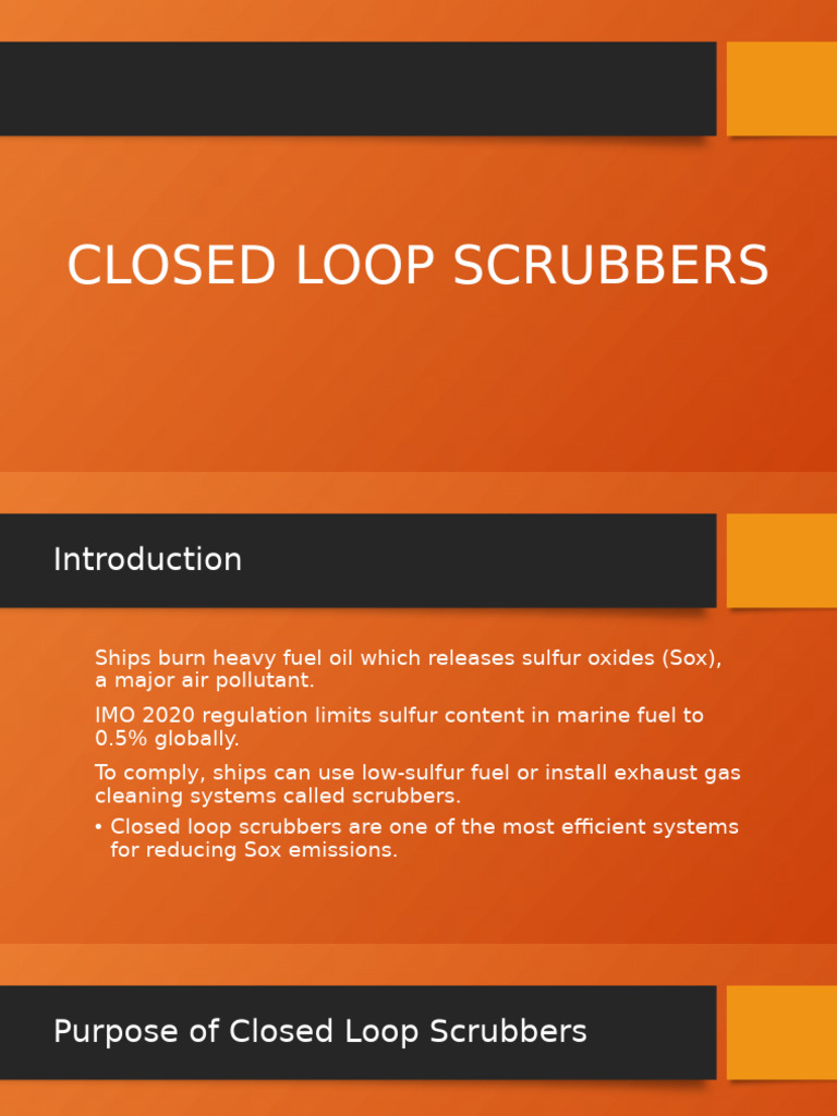 Closed Loop Scrubbers for Marine Emission Control | PDF | Fuel Oil ...