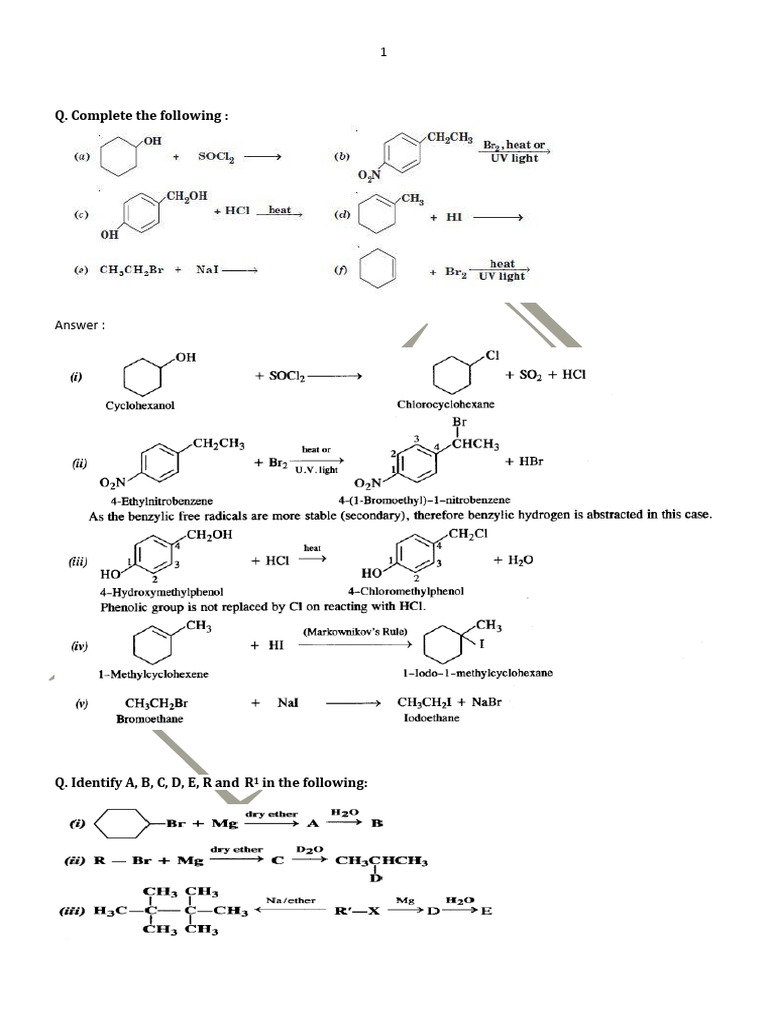 Alkyl Halide Reactions Explained | PDF