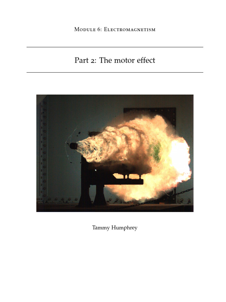 Understanding the Motor Effect in Electromagnetism | PDF