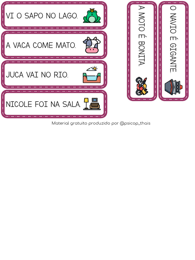 Ficha de Frases | PDF