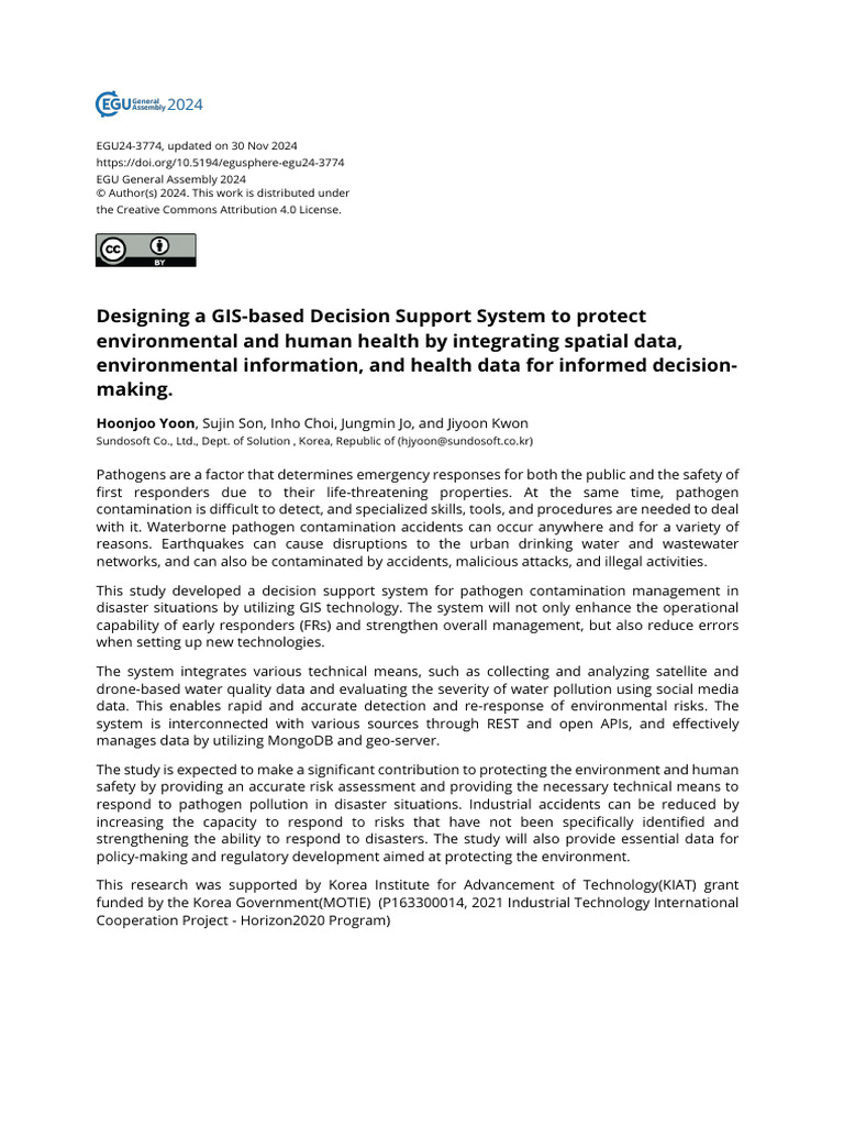 Gis Dss_yoon Et Al_egu 2024 | PDF | Risk