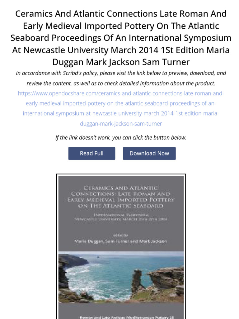 Ceramics And Atlantic Connections Late Roman And Early Medieval ...