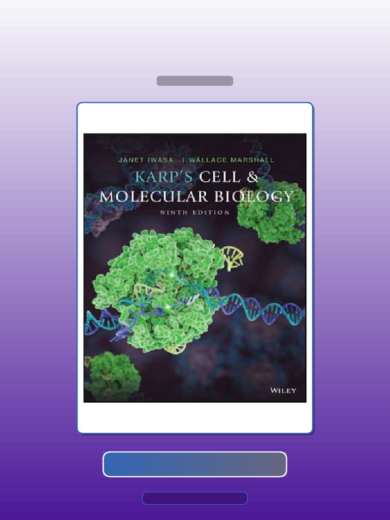 Test Bank for Karps Cell and Molecular Biology 9th Edition Gerald Karp ...