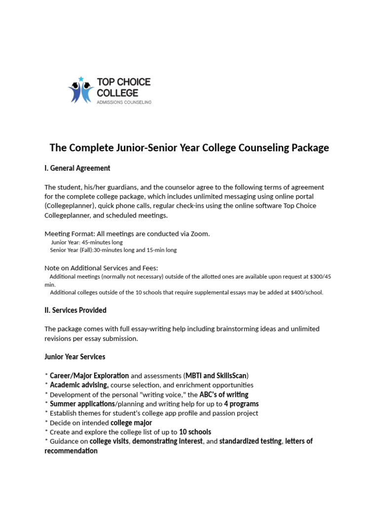 1768234242_Top Choice Contract Jr_Sr (3) | PDF | College Admissions In ...