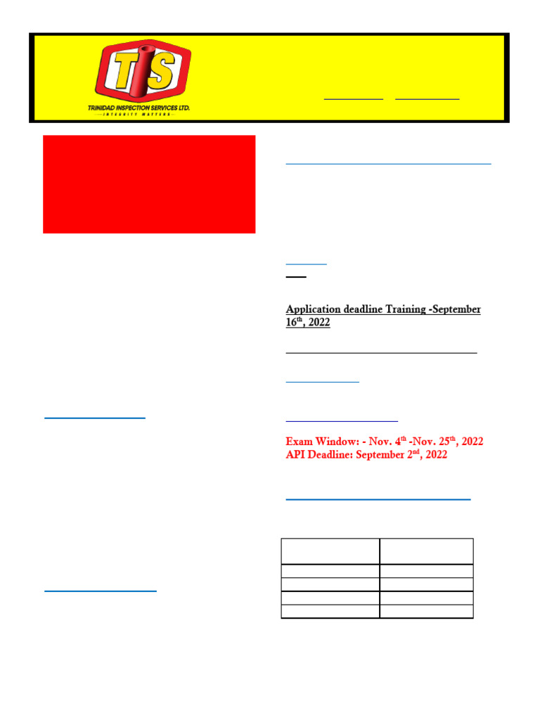 API 653 Oct.10 - Nov. 4 2022 Editable | PDF