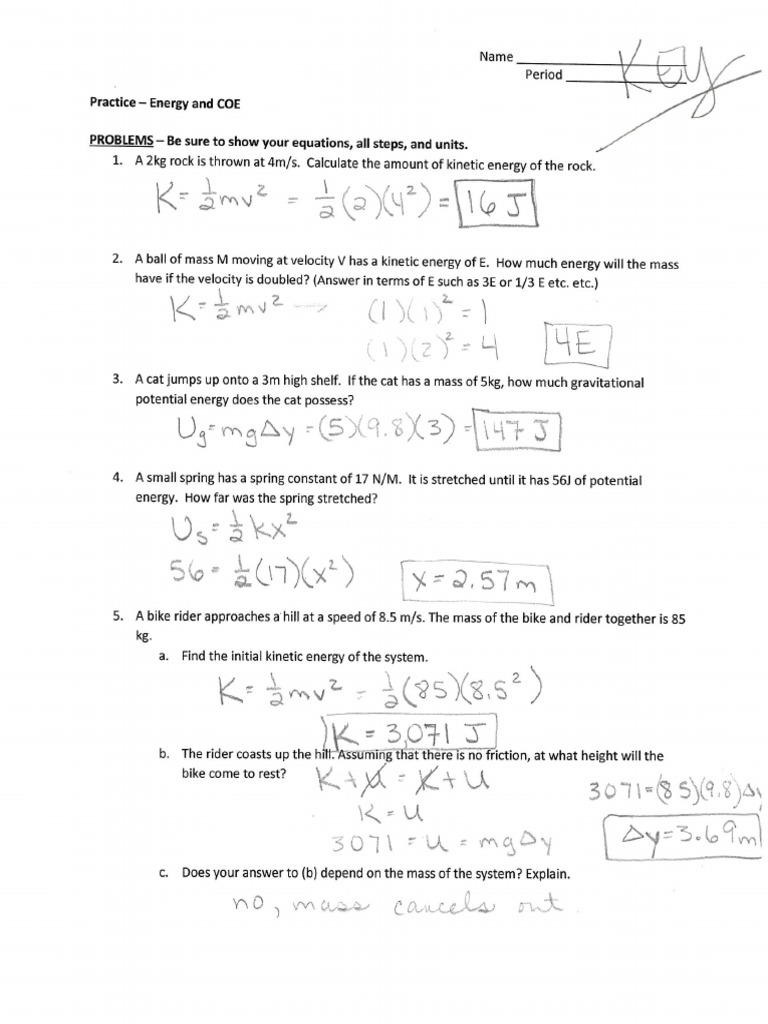 WS_Practice E and COE KEY-1 | PDF