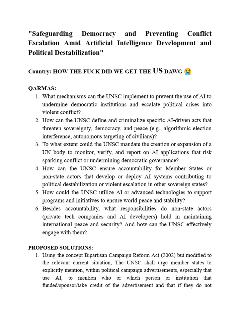 Safeguarding Democracy Against AI Threats | PDF | Artificial ...