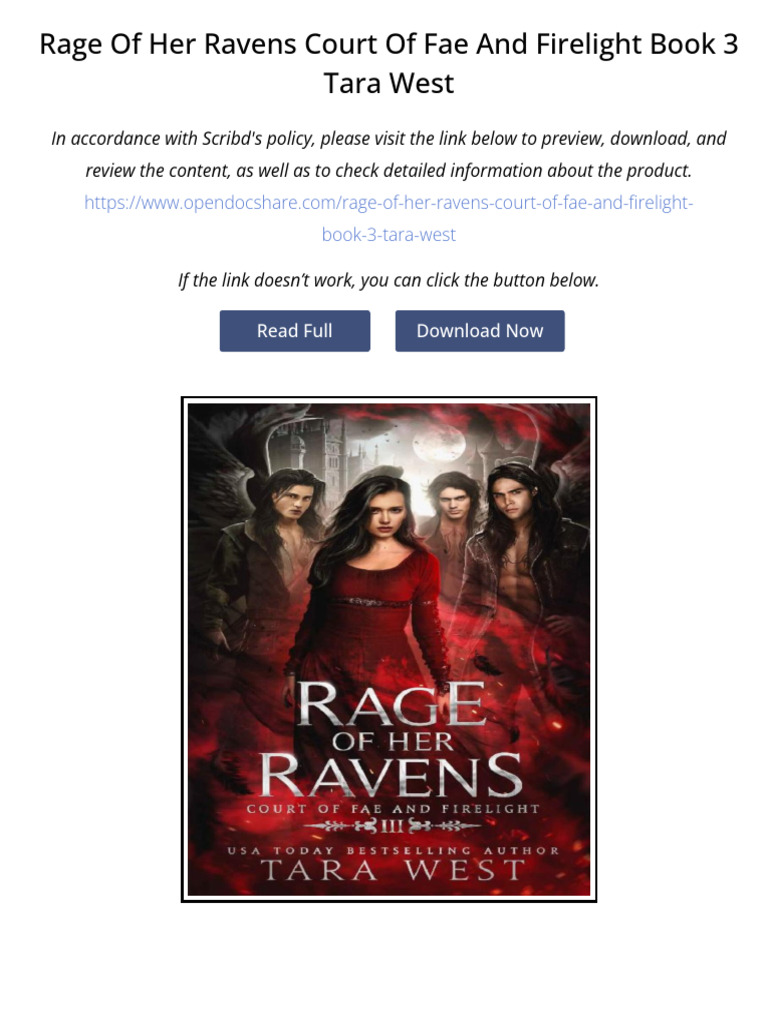 Rage Of Her Ravens Court Of Fae And Firelight Book 3 Tara West | PDF