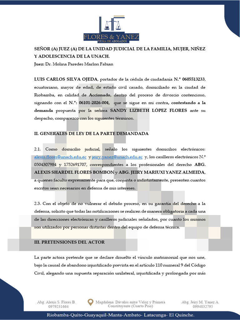 Contestación de La Demanda Alexis y Jeiry (16) | PDF | Derecho laboral ...