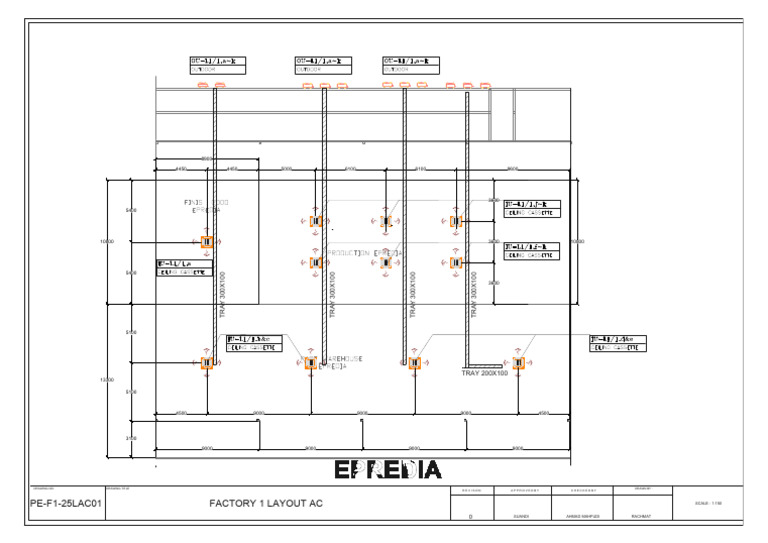 Factory 1 AC Layout Drawing PE-F1-25LAC01 | PDF