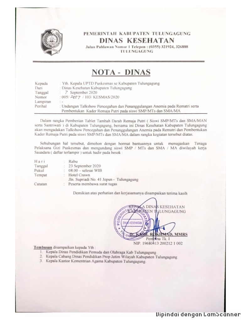 Surat Undangan Talkshow Kader Rematri | PDF