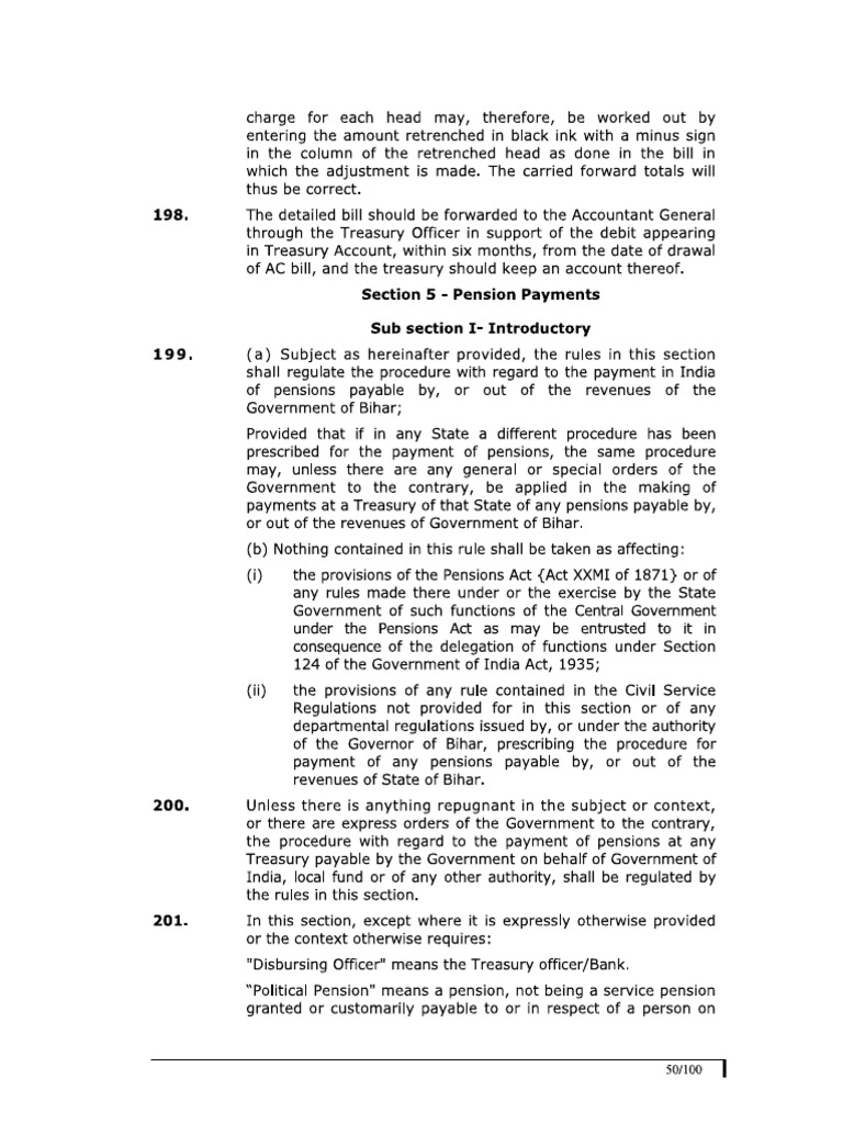 Bihar Treasury Code | PDF