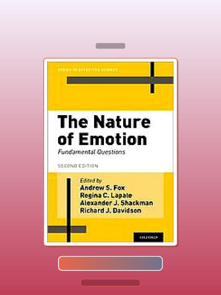Test Bank for the Nature of Emotion Fundamental Questions 2nd Edition ...