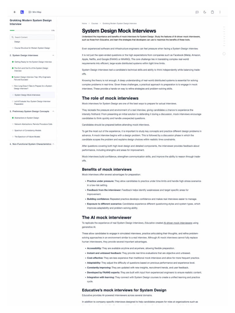 5)System Design Mock Interviews | PDF