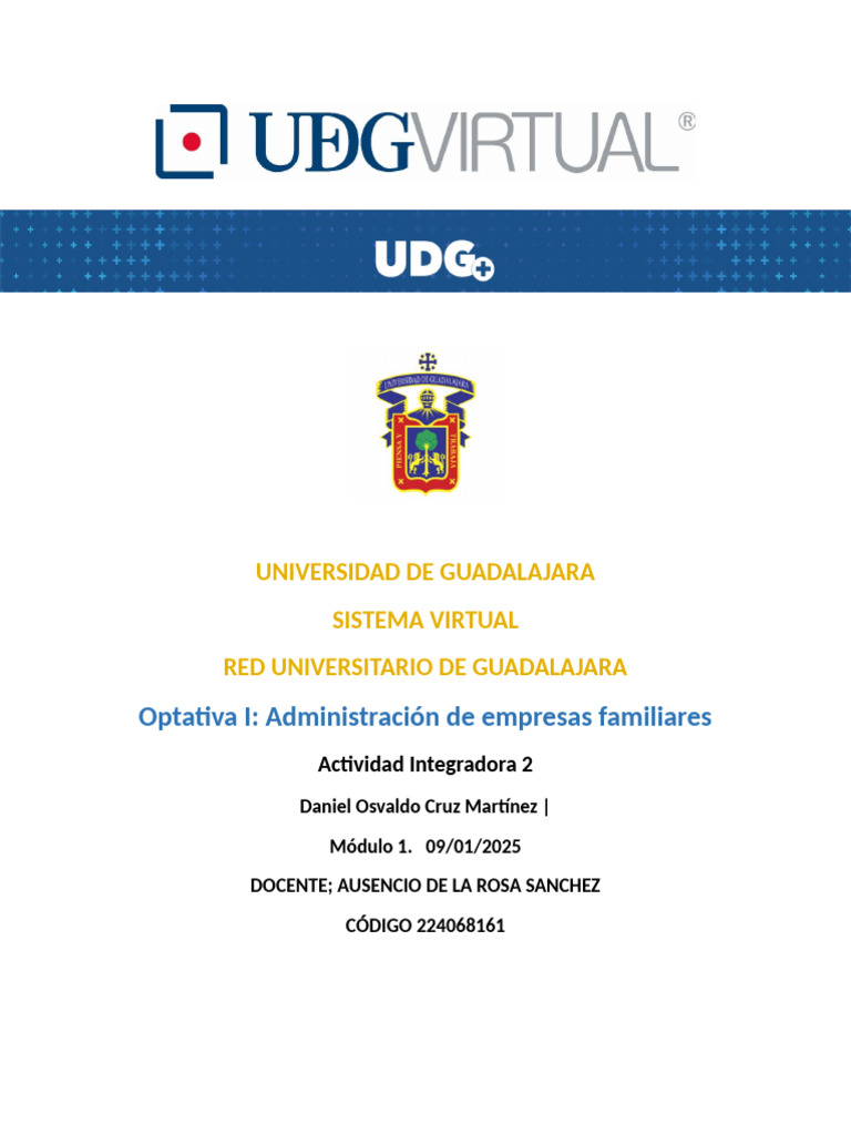 Actividad Integradora 2 empresas familiares | PDF | Planificación