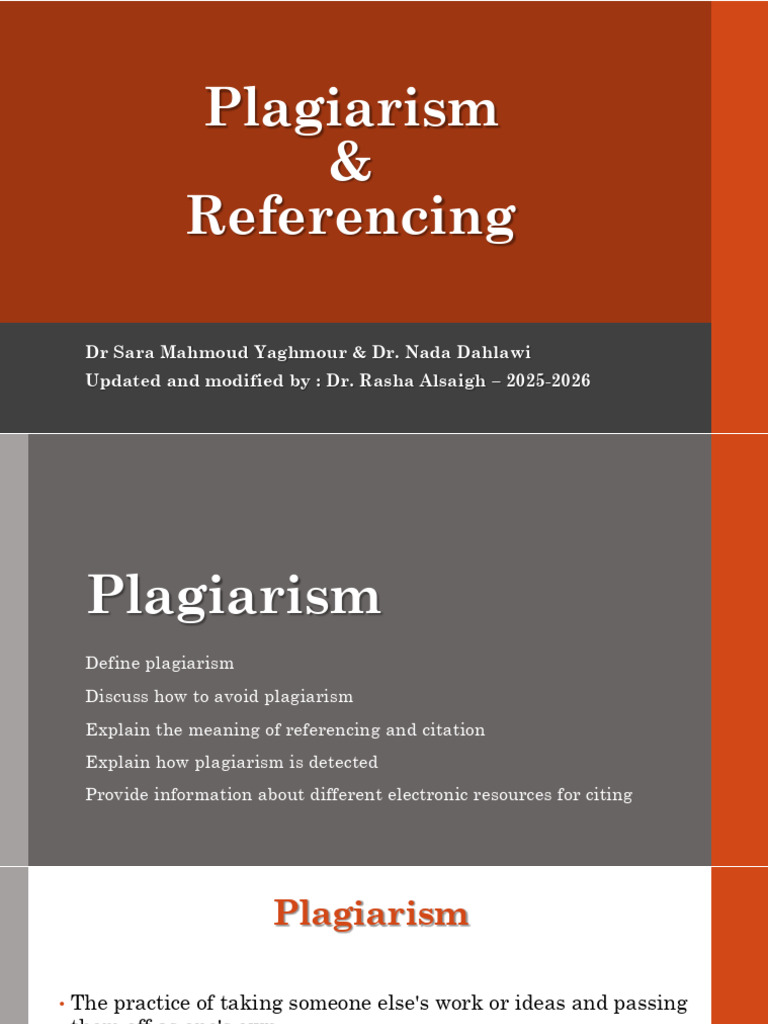 Plagiarism & Referencing New | PDF | Plagiarism | Citation