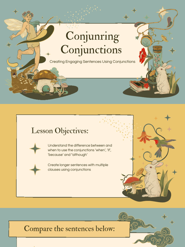 Conjunring Conjunctions to Create Engaging Sentences Education ...
