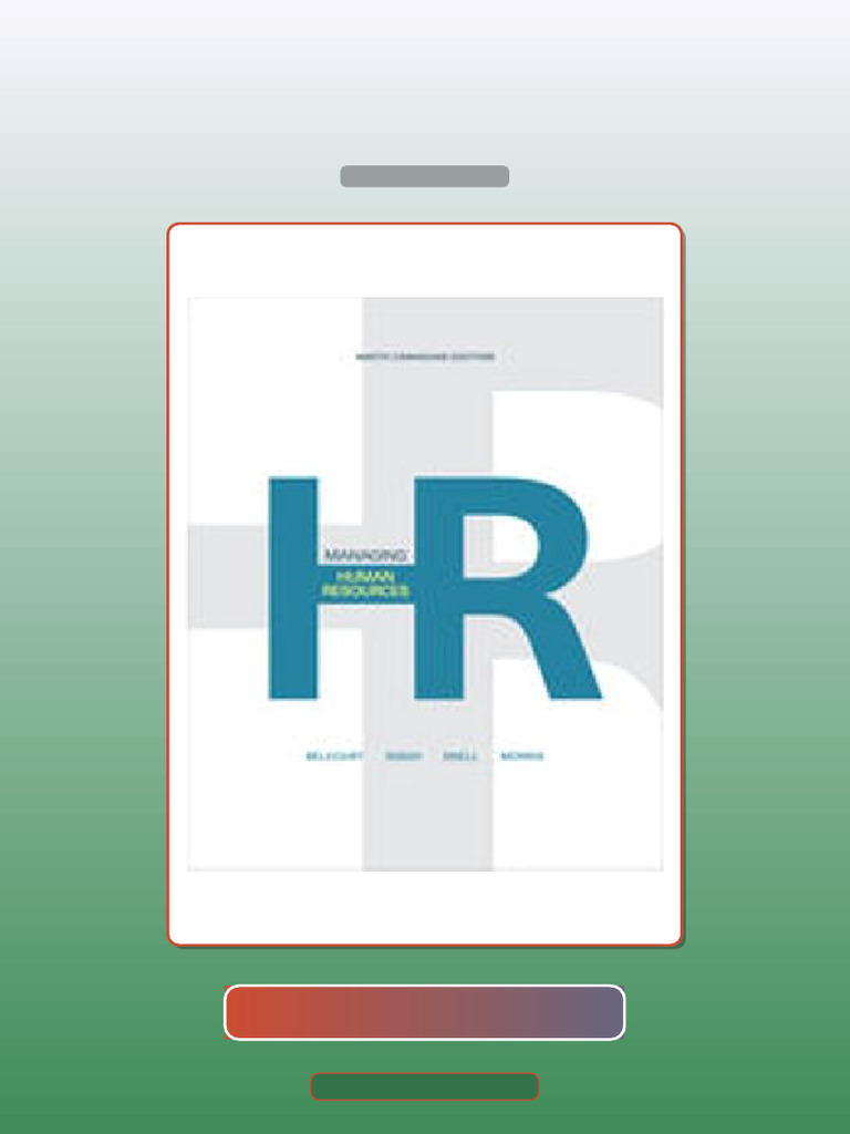 Test Bank for Managing Human Resources 9th Canadian Edition Monica ...