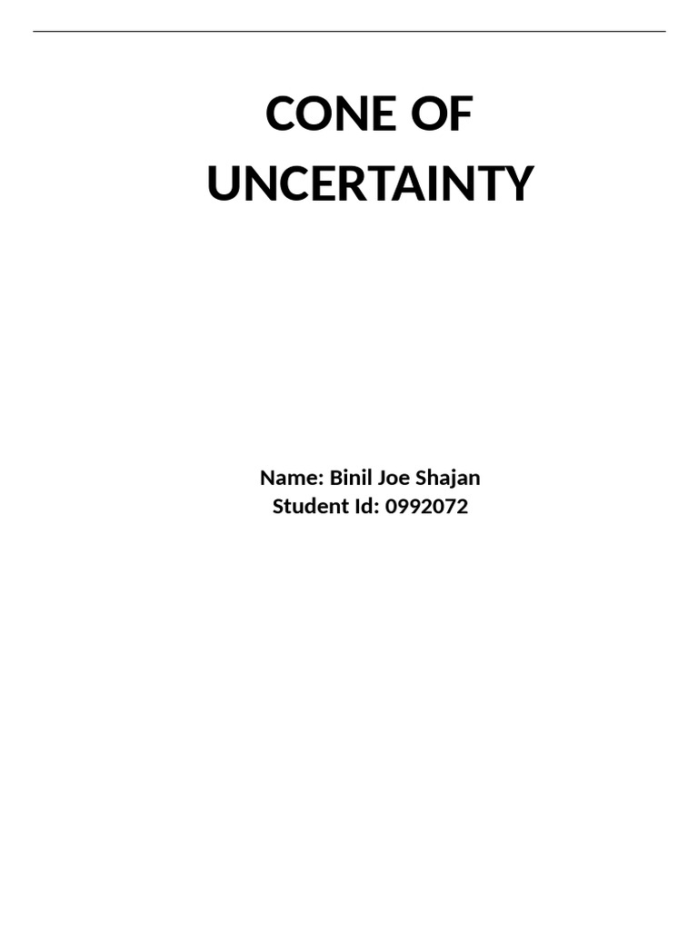 Cone of Uncertainty.docx (2) | PDF | Uncertainty