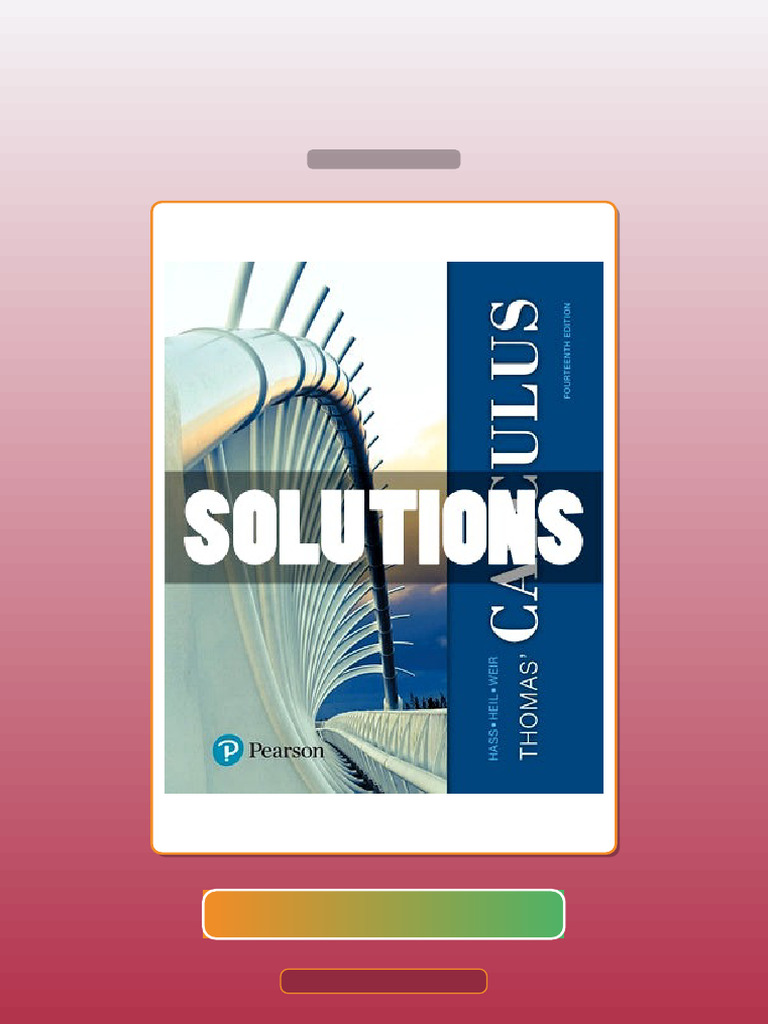 Test Bank for Thomas Calculus 14 Ed Hass | PDF | Science | Information