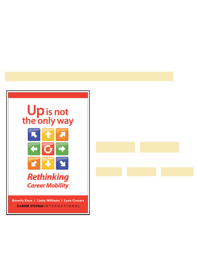 Up Is Not The Only Way Beverly Kaye Lindy Williams Lynn Cowart ebook ...
