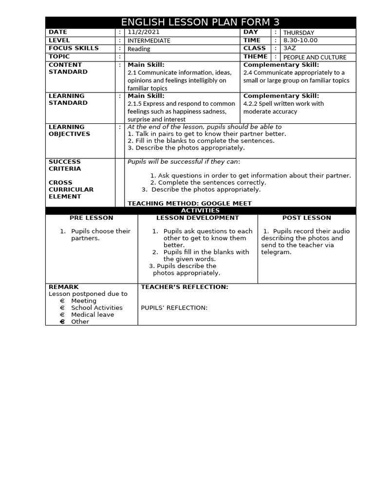 Lesson 6 Speaking | PDF | Lesson Plan | Cognitive Science