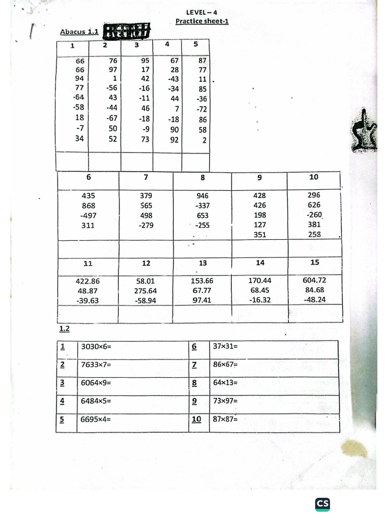 Practice Sheet Level - 4 | PDF