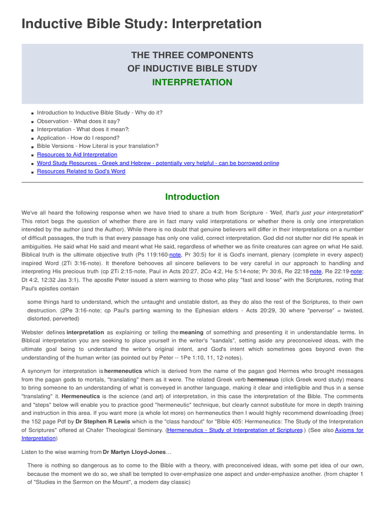 Inductive Bible Study Interpretation | PDF | Paul The Apostle | Bible