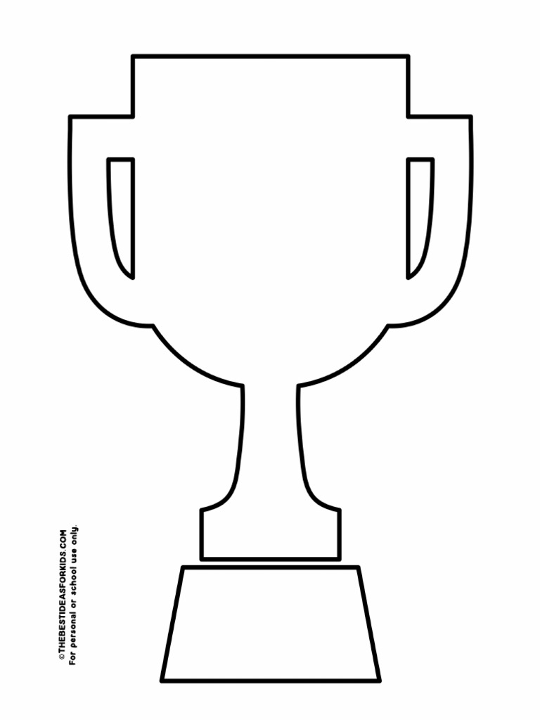 Handprint Trophy Template the Best Ideas for Kids | PDF