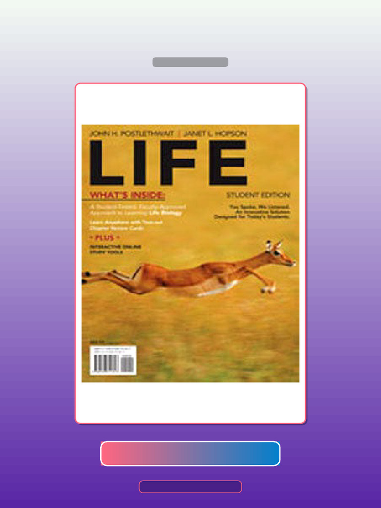 Test Bank for LIFE 1E Postlethwait | PDF | Curriculum | Knowledge