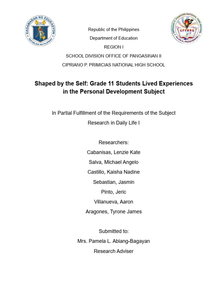 Shape by the self: research | PDF | Personal Development | Learning