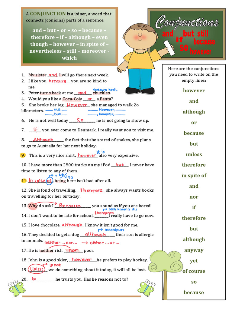 Conjunctions Fun Activities Games Grammar Drills Grammar Guides 28835 ...