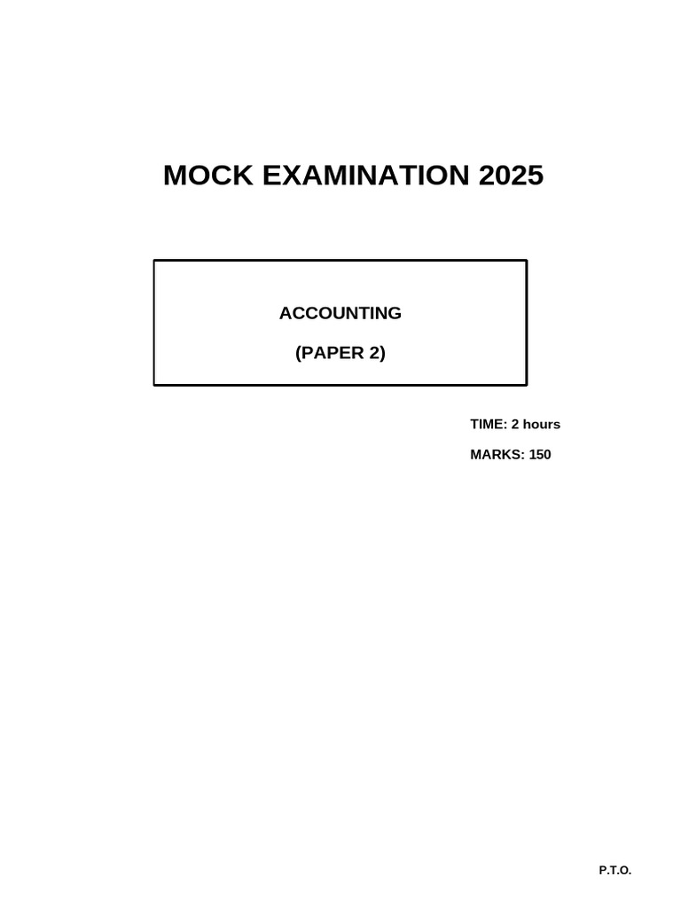 p2 Final Mock 2025 Qp | PDF | Dividend | Equity (Finance)