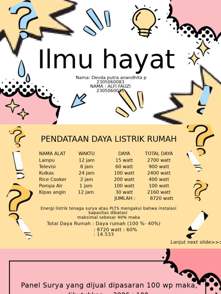 PPT ILMU HAYAT ALFI FAUZI & DEVDA PUTRA | PDF