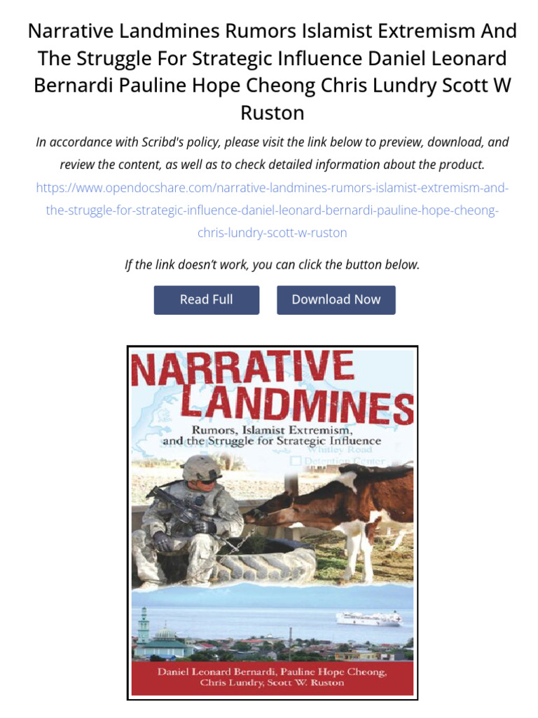 Narrative Landmines Rumors Islamist Extremism And The Struggle For ...