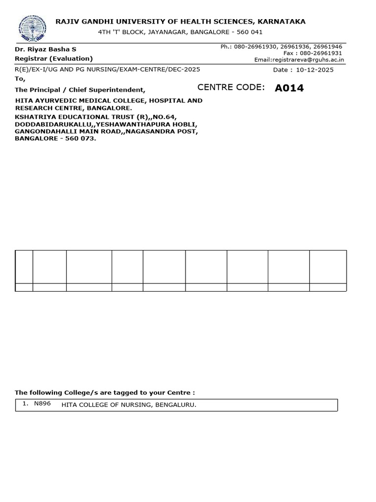 Revised Theory Centre Letter Dec-2025 Exam (1) | PDF