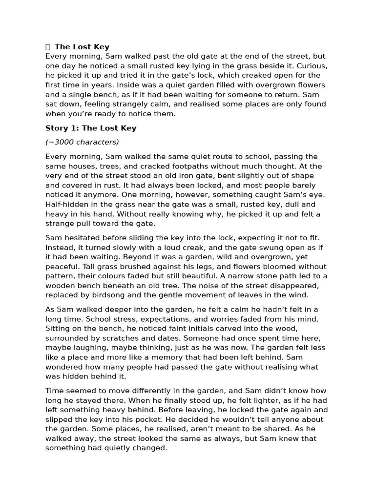 The Lost Key | PDF