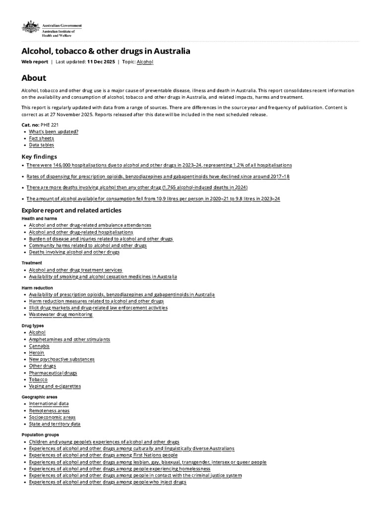 Alcohol-tobacco-other-drugs-in-Australia | PDF | Electronic Cigarette ...
