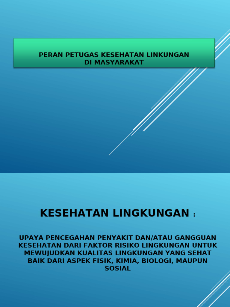 7. Peranan Kesling Di Masyarakat | PDF