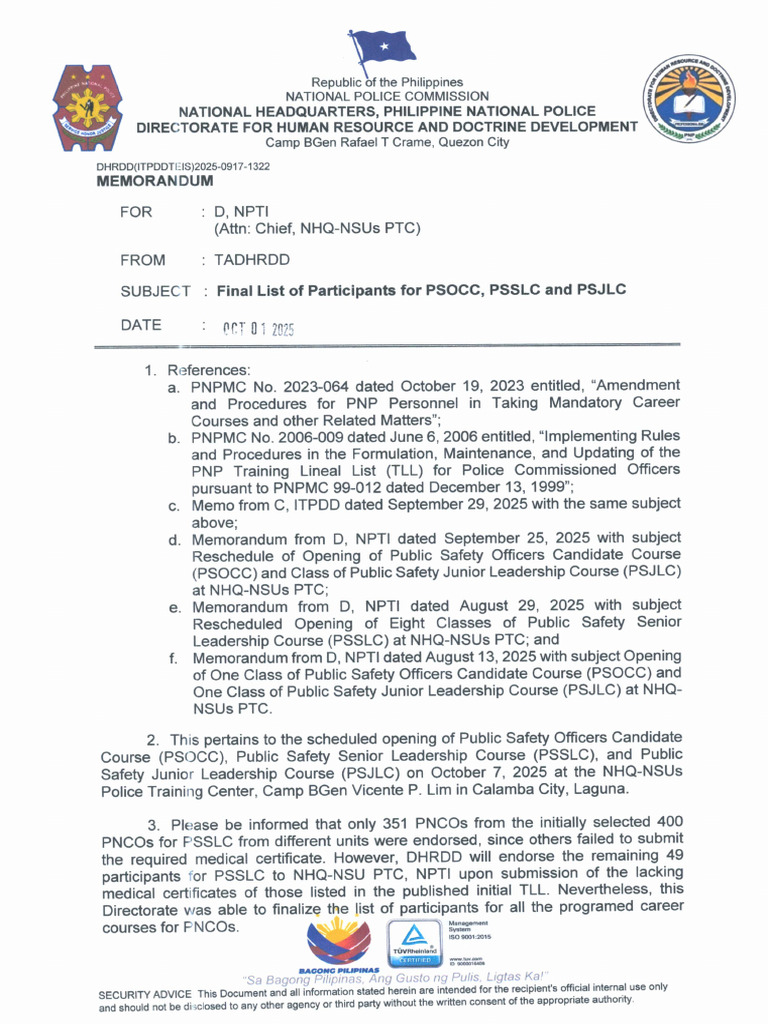 Nptifinal List of Participants for Psocc Psslc and Psjlc 619df01c 6275 ...
