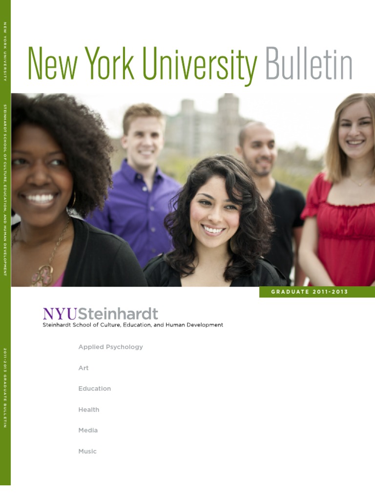 Nyu Steinhardt Graduate Bulletin 2011-2013 | PDF | New York University ...