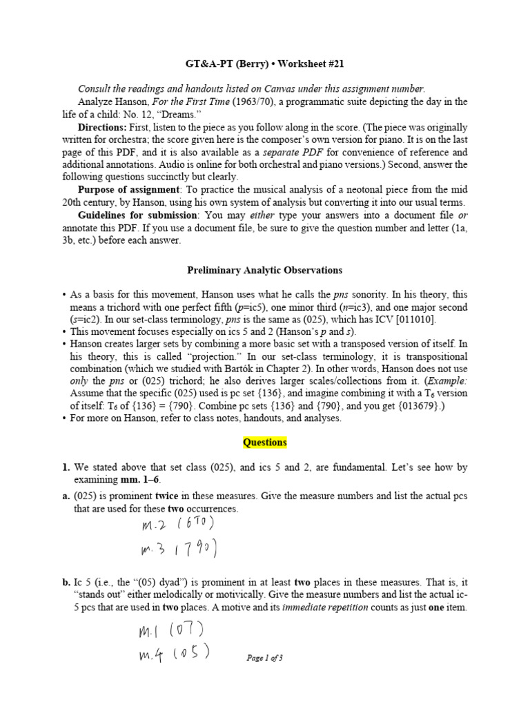 Gt%26a Pt Worksheet 21 Shorter | PDF | Chord (Music) | Music Theory
