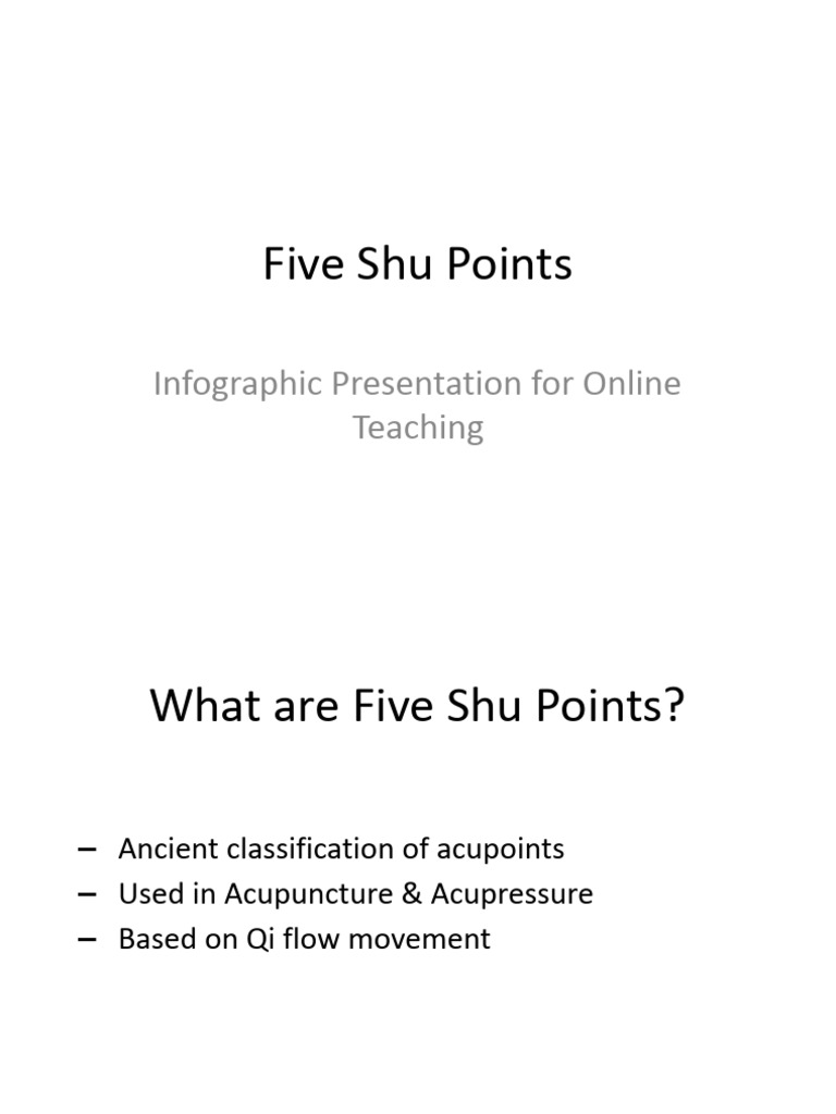 Five Shu Points 20 Slide Presentation 1 Pdf