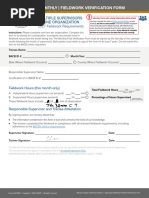 BACB Monthly Fieldwork Verification Form | PDF
