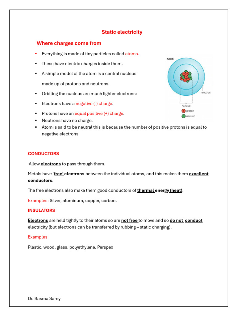 Understanding Static Electricity and Charge | PDF | Electric Charge ...