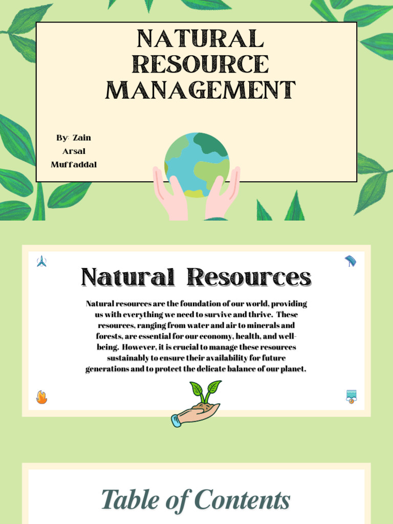 Sustainable Natural Resource Management | PDF | Renewable Energy | Resource
