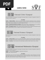 Math Olympiad Class 6 Sample Paper | PDF | Teaching Mathematics